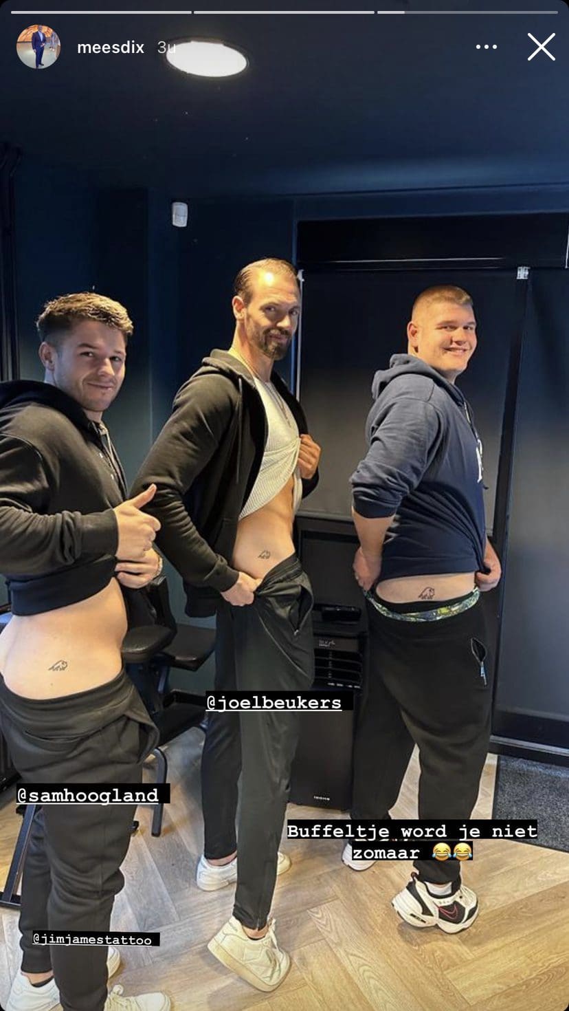 Mees Dix zet net als Joel Beukers een buffel op zijn bil